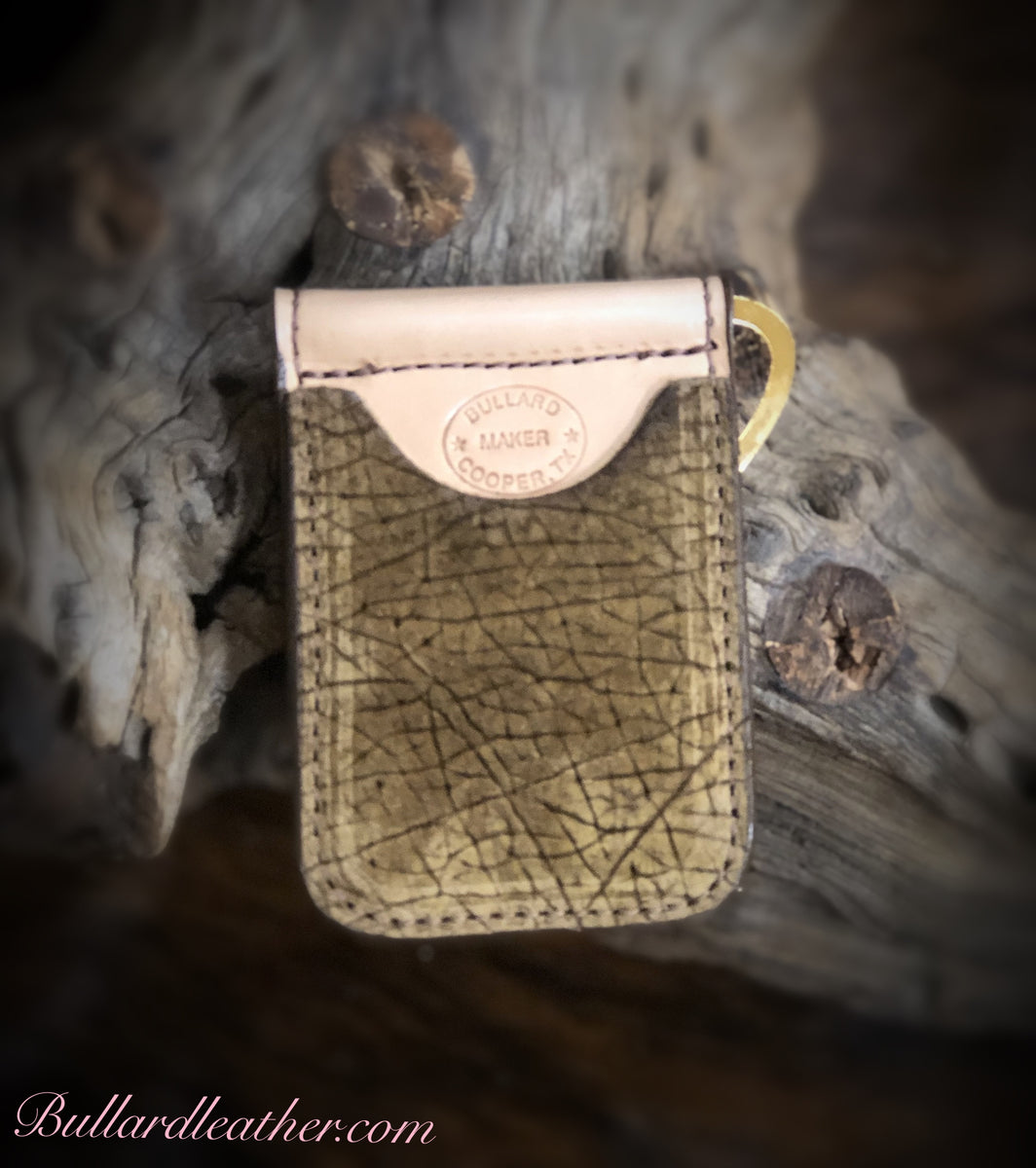 Genuine African Hippo Cowboy Wallet- Tan – Bullard Leather Mfg.