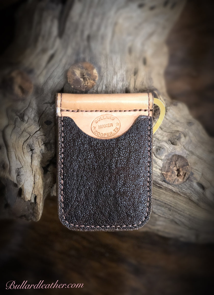 Genuine African Elephant Cowboy Wallet- Chocolate – Bullard Leather Mfg.